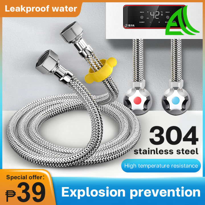 Welloffstar 304 stainless steel braided tube hot and cold hose toilet ...