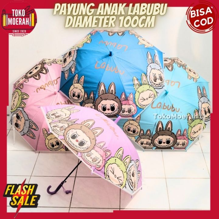 PAYUNG LABUBU FREE PELUIT PAYUNG HUJAN LABU LABU LABUBU DIAMETER 100cm ...