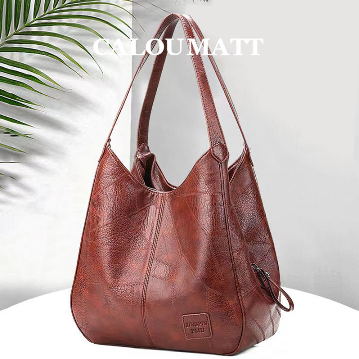 Tas betina 2022 Tide baru Tas Kulit Lembut Tas Besar Besar -Kapacity ...