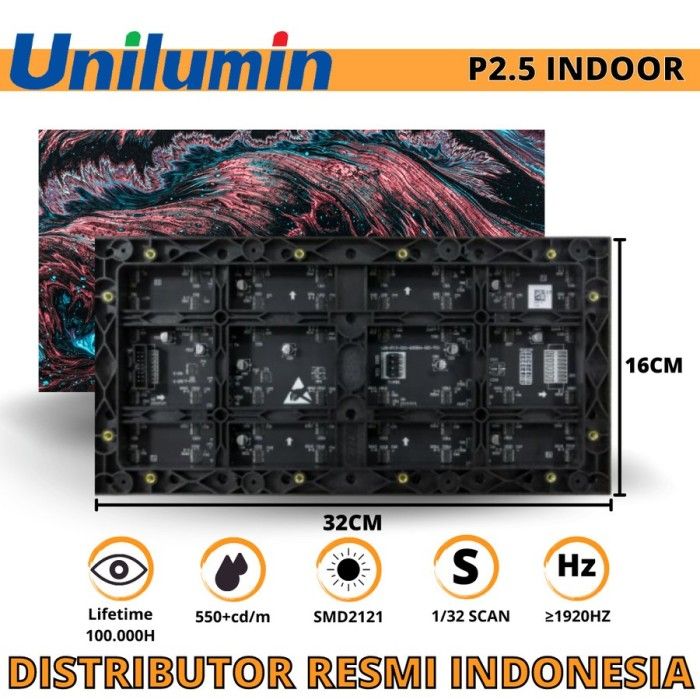 MODUL PANEL LED VIDEOTRON P2.5 INDOOR ULAMP BY UNILUMIN - | Lazada ...