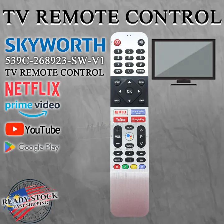 ORIGINAL SKYWORTH ANDROID SMART TV LED REMOTE CONTROL REPLACEMENT ...