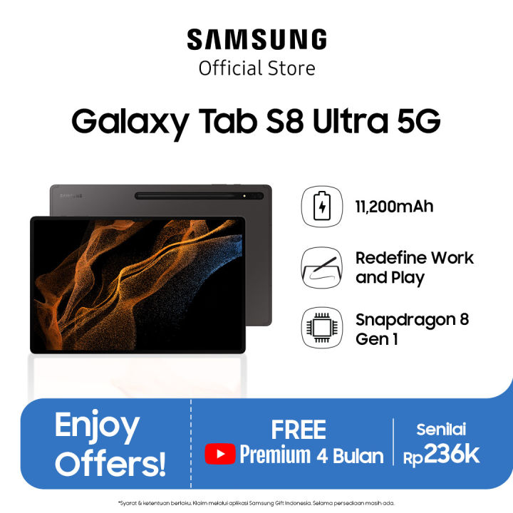 Samsung Galaxy Tab S8 Ultra 12GB/256GB | Lazada Indonesia