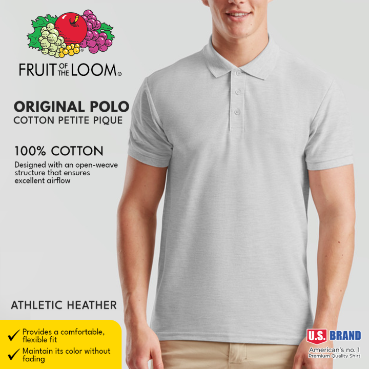 Fruit of the Loom Original Polo Shirts for Men & Women Formal Polo ...