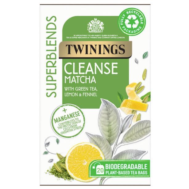 Twinings Superblends Cleanse Matcha from UK | Lemon Flavoured Green Tea ...