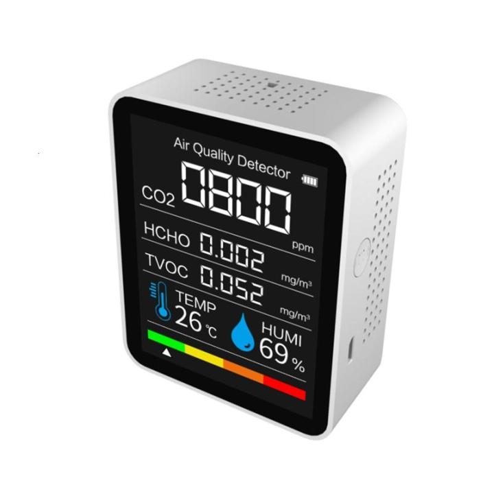 8 in 1 Infrared Sensor Air Quality Monitor CO2 Meter Vertical ...