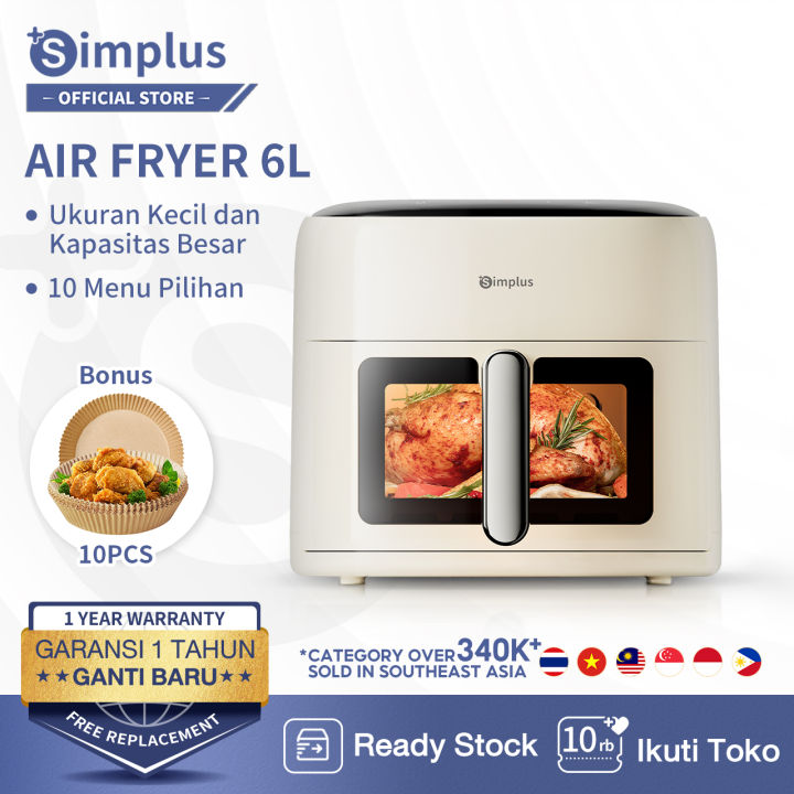 Simplus Air Fryer 6L Penggorengan Sehat Tanpa Minyak Airfryer Rumah Tangga/Kado pernikahan/ Kost ...