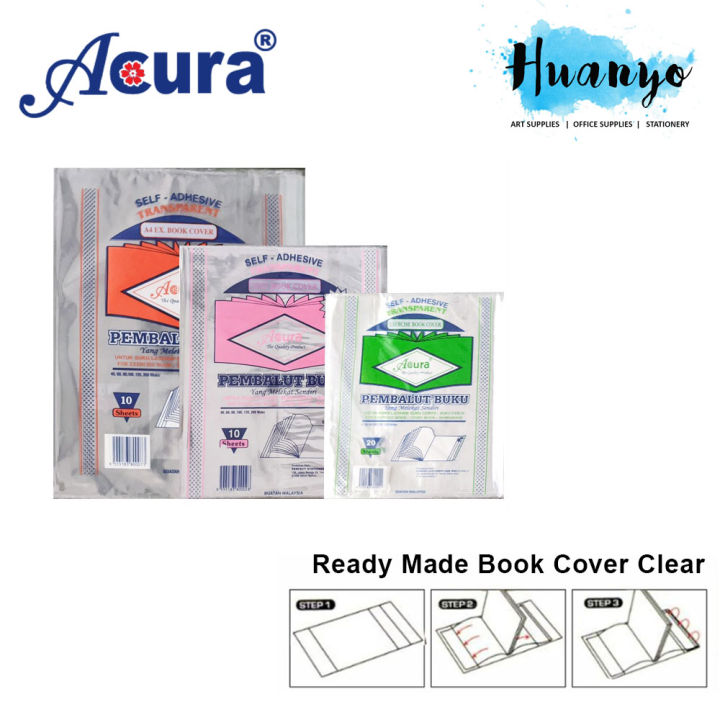 Acura Ready Made Book Cover Clear (A4/ Text Book/ Exercise Book) | Lazada