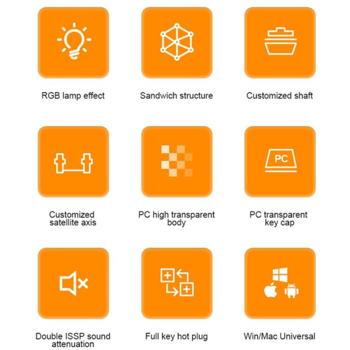 K75 Transparent Customized Mechanical Keyboard 81 Keys RGB NKRO Hotswap ...