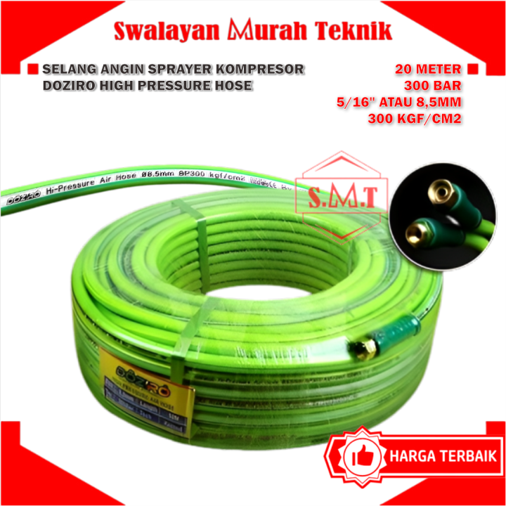 Selang Angin Sprayer Kompresor DOZIRO 20M High Pressure Hose 300 Bar ...