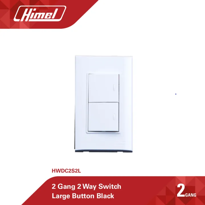 Himel 2Gang 3Way Switch Large Button | Lazada PH