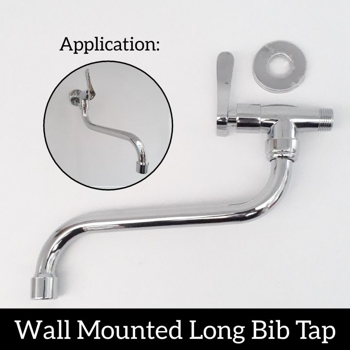 Wall Mounted Long WaterBibtap Brass Chrome For Ablution/Wudhu Tap | Lazada