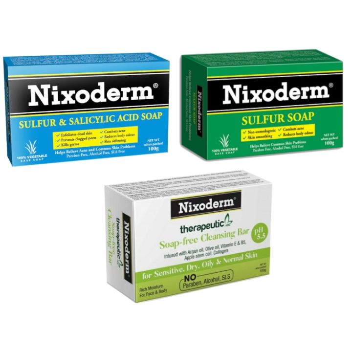 💥HALAL 💥 NIXODERM SOAP 100G (100% VEGETABLE BASE SOAP) | Lazada