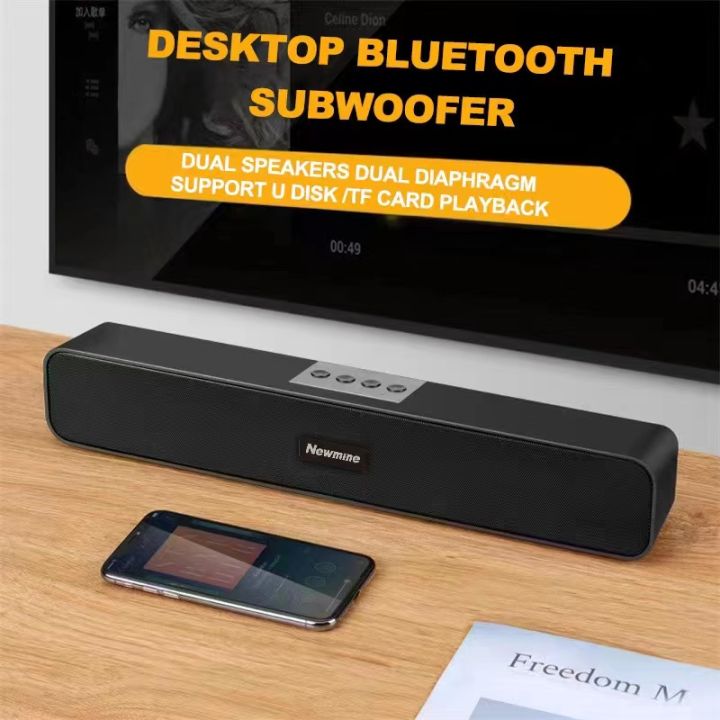 PORTABLE NEWMINE DESKTOP WIRELESS BLUETOOTH SUBWOOFER SPEAKER | Lazada PH