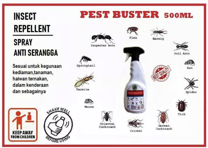 Pest Buster 500ml Home care Pesticide Insecticide. Spray penghapus ...