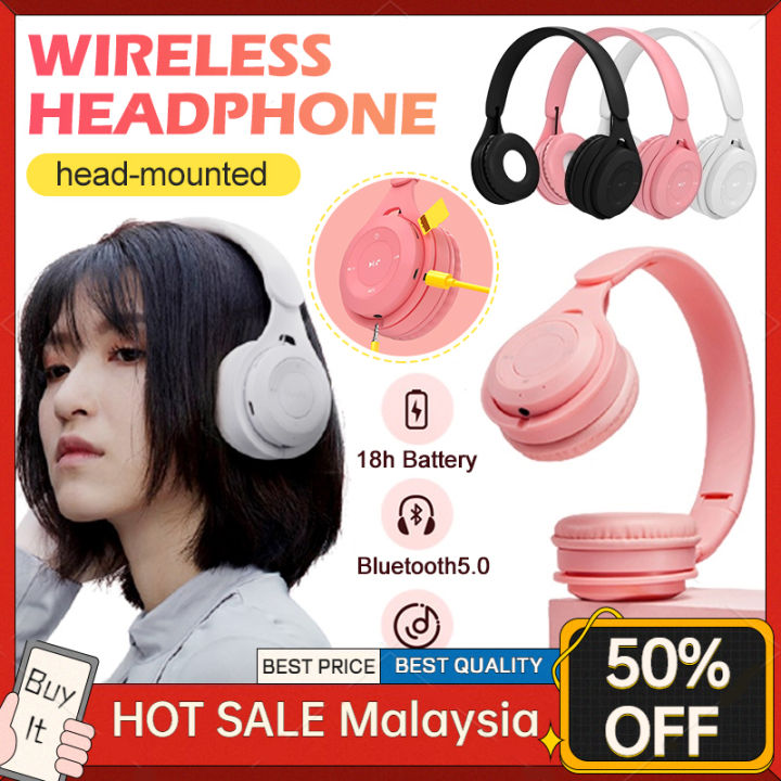 Wireless Bluetooth Headset Y08 Premium Stereo HIFI Bass With Mic V5.0 ...