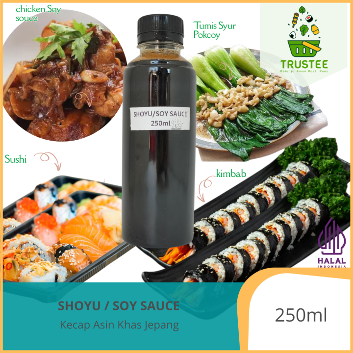 Kecap Asin Jepang SHOYU Halal 250ml BPL / Soy Sauce Khas Jepang Untuk ...