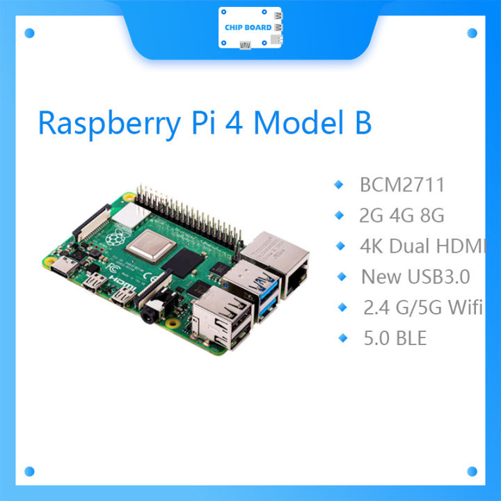 Official Original Raspberry Pi 4 Model B Dev Board Kit RAM 2G 4G 8G 4 Core CPU 1.5Ghz 3 Speeder ...