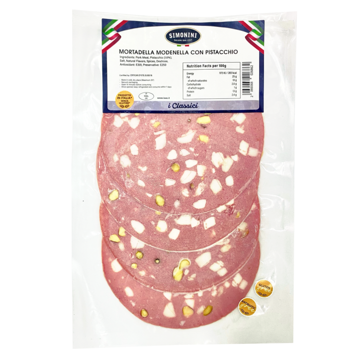 Simonini Italian Cooked Ham (Mortadella Pistachio) VP 150g | Lazada