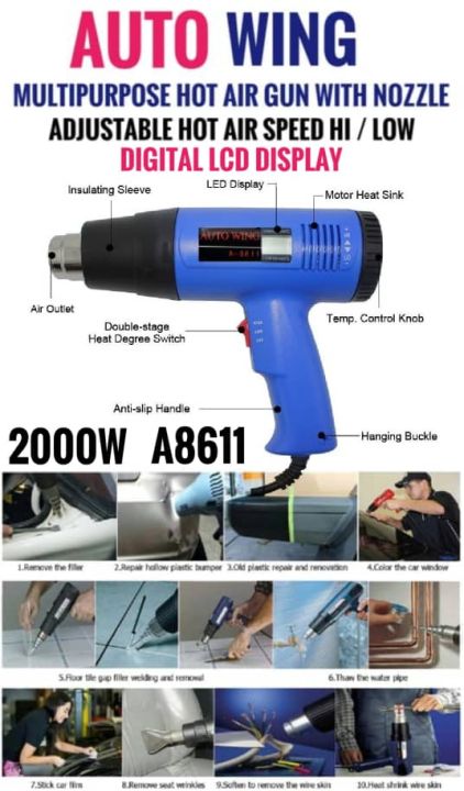 Pistol Udara Panas Panas Gun Laras Rpm Kelajuan Udara Ijazah Suhu ...