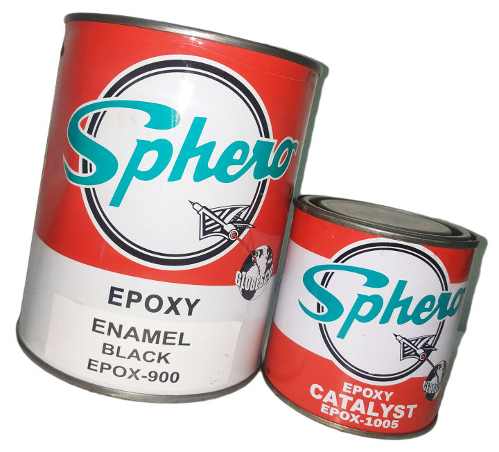 SPHERO EPOXY ENAMEL BLACK ( 1 LITER ) EPOX-900 WITH EPOXY CATALYST EPOX ...