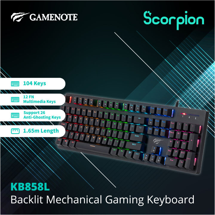 Gamenote KB858L Backlit Mechanical Gaming Keyboard | Lazada