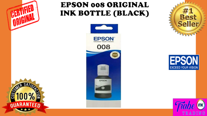 EPSON 008 ORIGINAL INK BOTTLE (BLACK) | Lazada PH
