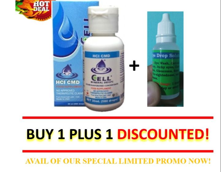 HCI CMD CELL MINERAL DROPS 30ML + EYE SOLUTION 15ML (discounted ...