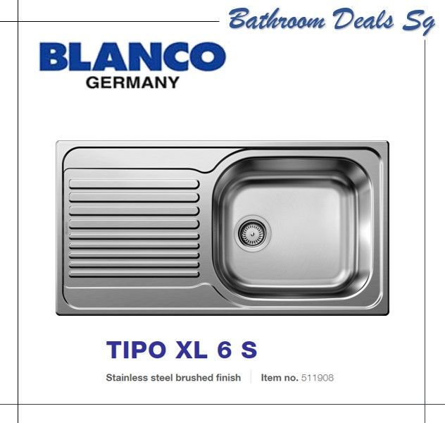 BLANCO 950MM Stainless Steel Kitchen Sink - Tipo XL 6S Series | Lazada ...