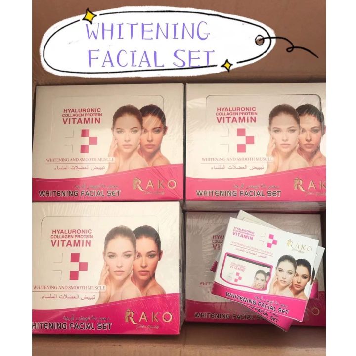 New Facial Cleanser WHITENING FACIAL SET Whitening Smooth Muscle ...