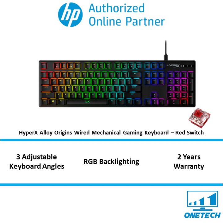 HyperX Alloy (Origins / Origins PBT HX) Wired Mechanical Gaming ...