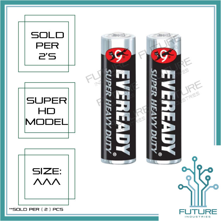 Eveready Battery AA Super Heavy Duty Original Authentic Alkaline (2 ...