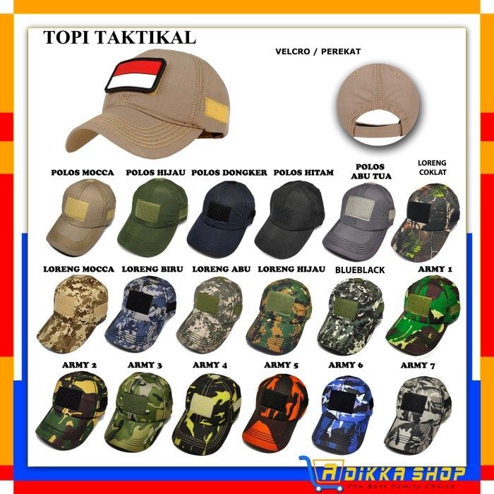 Topi Tactical / Topi Taktikal / Topi Militer / Topi Komando / Topi TNI ...