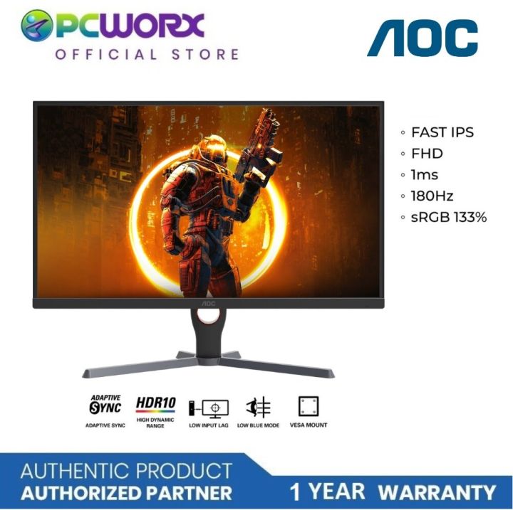 AOC 24G11E 23.8 / 27G11E 27" Fast IPS FHD 180Hz 1ms Gaming Monitor ...