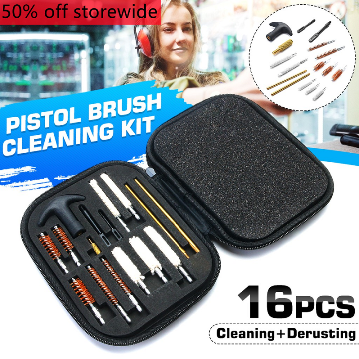 16PCS Universal Guns Clean Kit For Rifle Pistol Handg-un Shotgun ...