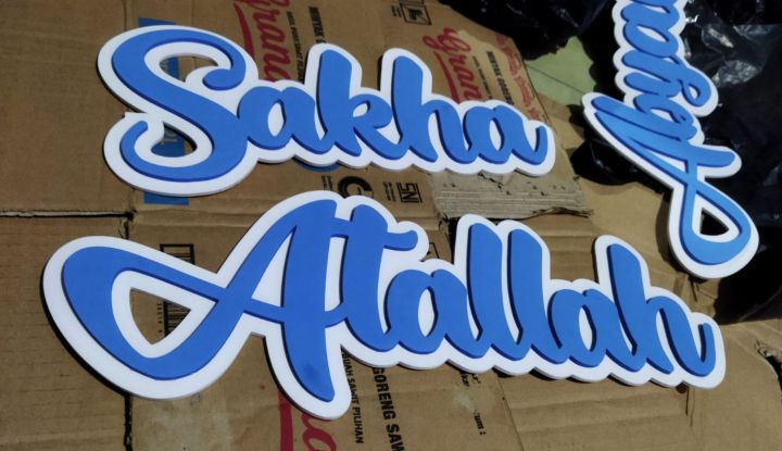 huruf sambung tinggi 15cm dekorasi variasi balok dan sambung bahan eva ...