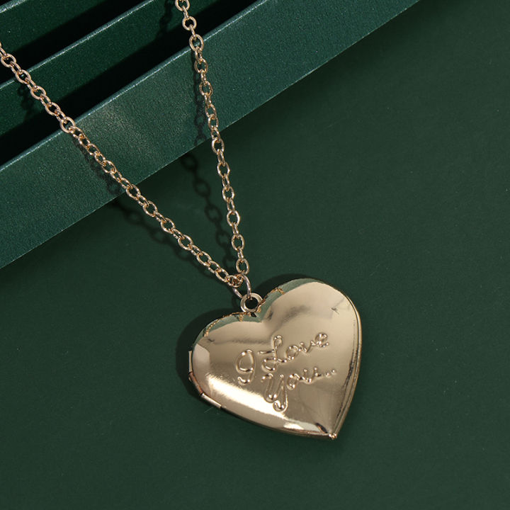 BUY 1 GET 1 Love Heart Locket Pendants Openable Photo Frame Glossy ...