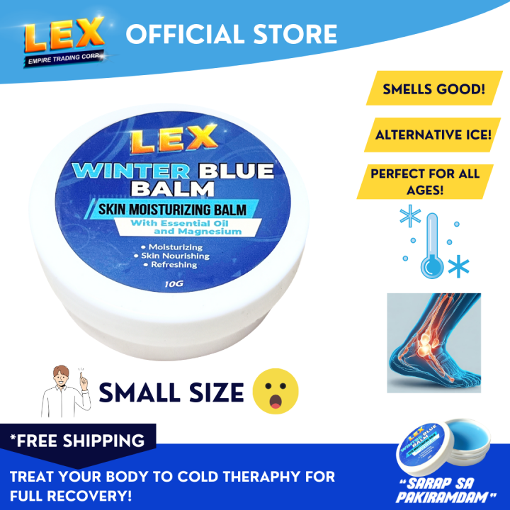 SMALL LEX Winter BLUE Balm 10G Alt Ice with Magnesium Oil for Cold ...