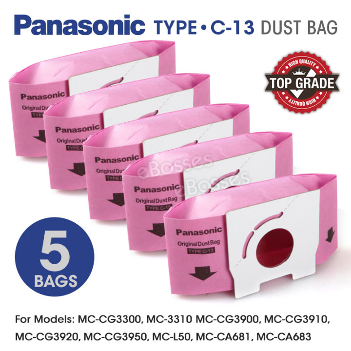Panasonic TYPE C-13 Vacuum Cleaner Bags for MC-CG3300, MC-3310 MC ...