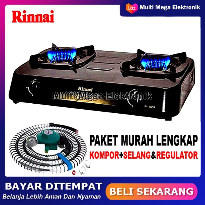 KOMPOR GAS RINNAI 2 TUNGKU RI 302 S / 522 S / 202 S / KOMPOR DUA TUNGKU / KOMPOR MURAH PROMO 1 ...