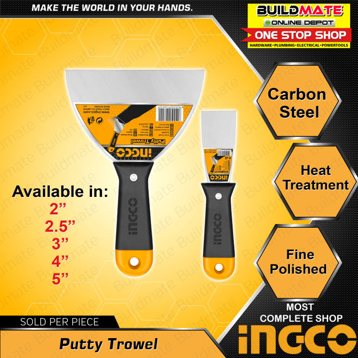INGCO Putty Knife Scraper Putty Trowel Carbon Steel with Plastic Handle ...