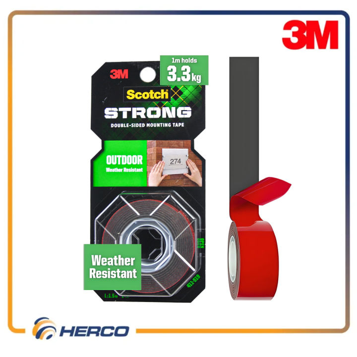 3M Scotch 411 S19 Outdoor Mounting Flat Wall Tape 19mm x 1.5meter ...