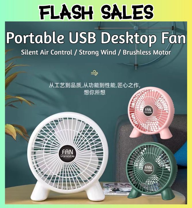 **READY STOCK**Kipas Mini USB Desktop Table USB Fan Plug and Play Fan ...
