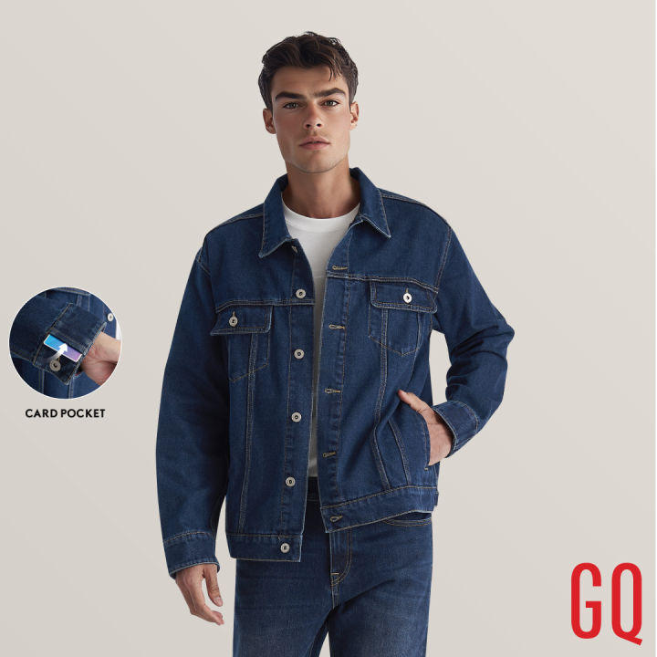 GQ Jean Jacket เสื้อแจ็คเก็ตยีนส์ มีกระเป๋าลับใส่บัตรให้ทุกการเดินทาง ...