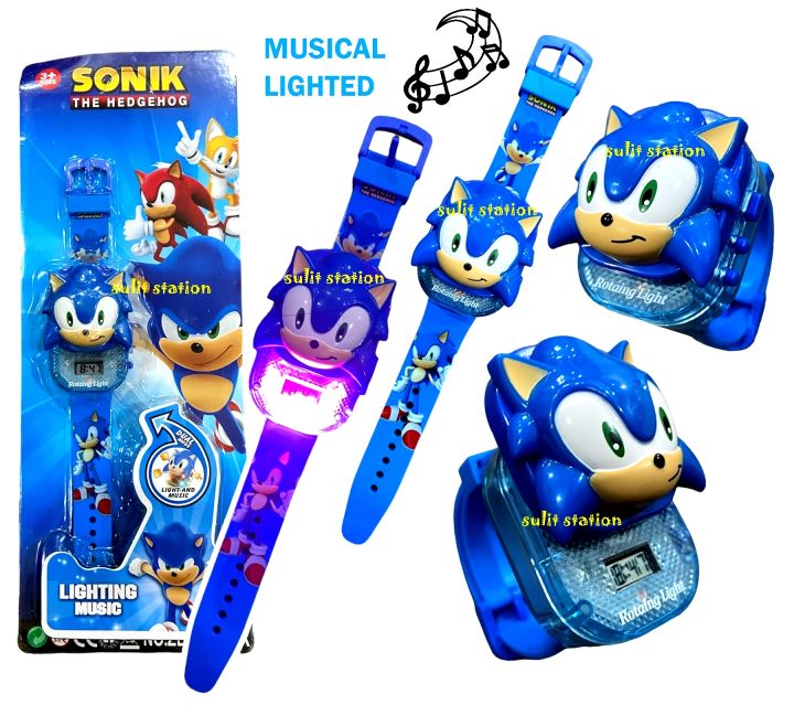 3in1 SONIC HEDGEHOG CHARACTER MUSICAL MUSIC SOUNDS GLOW glowing LED ...