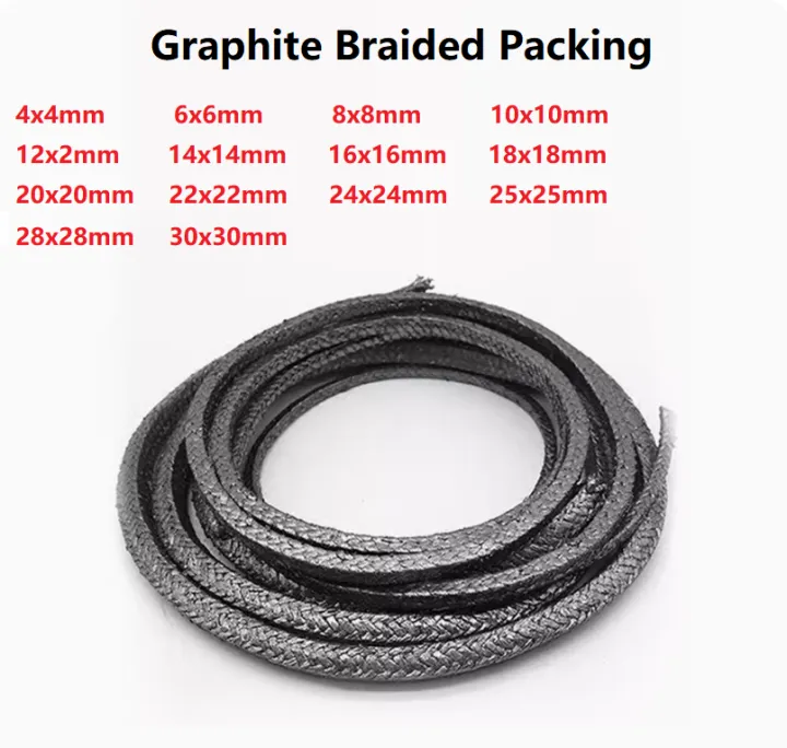 Graphite Braided Packing Graphite Wire Rod Pump Valve Seal Graphite ...