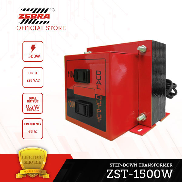 ZEBRA 1500W Step Down Transformer Input Voltage: 220VAC, Dual Output ...