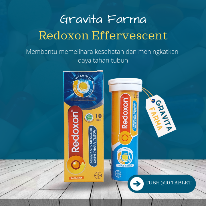 Redoxon Effervescent isi 10 Tablet - Vitamin D, Zinc, dan Calsium ...