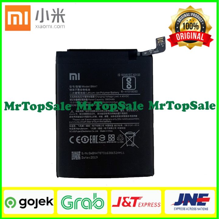 Baterai Xiaomi Redmi 6 Pro Mi A2 Lite BN47 BN 47 BN-47 ORIGINAL Batre ...