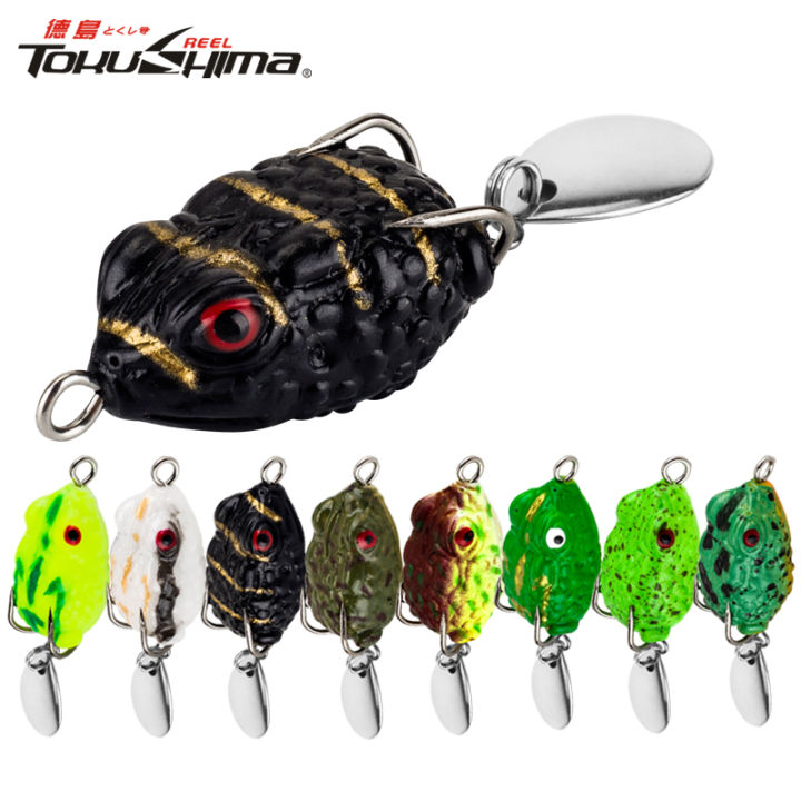 1pcs 2.5cm/3.4g Topwater Frog Lure Mini Frog Casting Lure 3D Eyes Soft ...