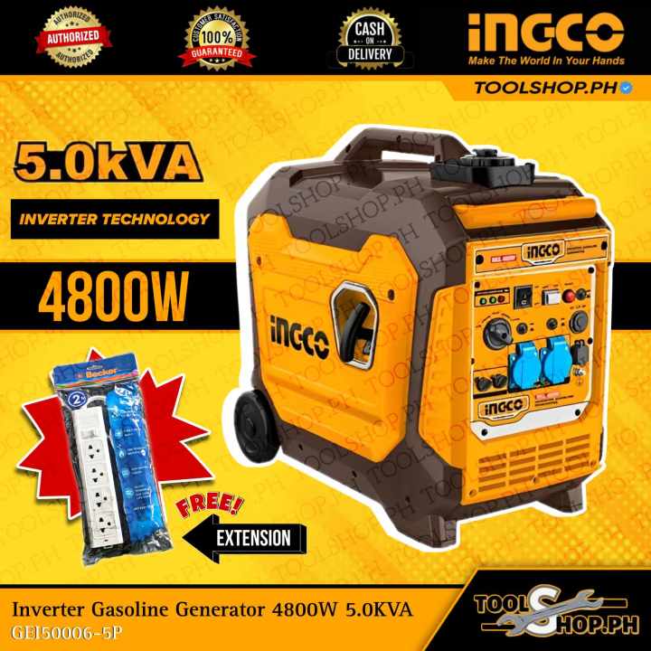 INGCO Inverter Gasoline Generator Portable Silent Genset Manual ...